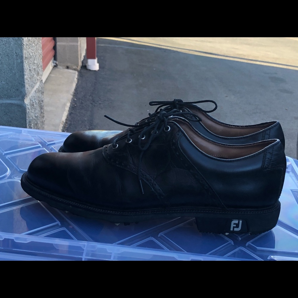 Footjoy Fj Icon 52054 Mens Black Croc Golf Shoes - Gem